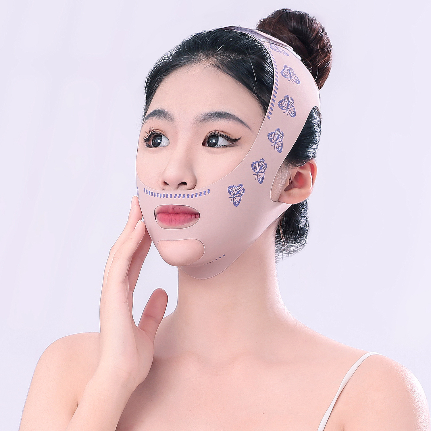 V-line Face Shaper Face Slimming Bandage สายรัดนวดหน้า Chin Cheek Lift ...
