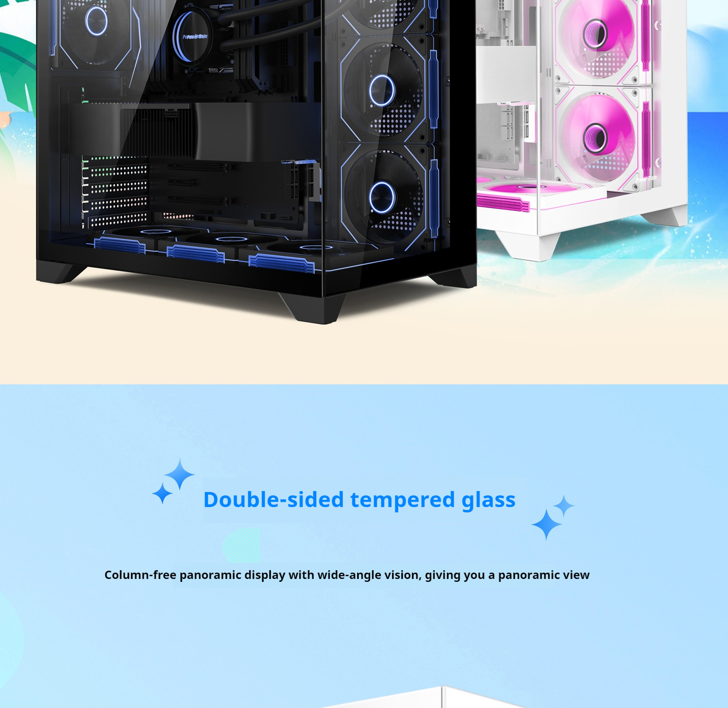 Power train Dreamland PRO PC gaming Case ATX MATX ITX เมนบอร์ด 360 ...