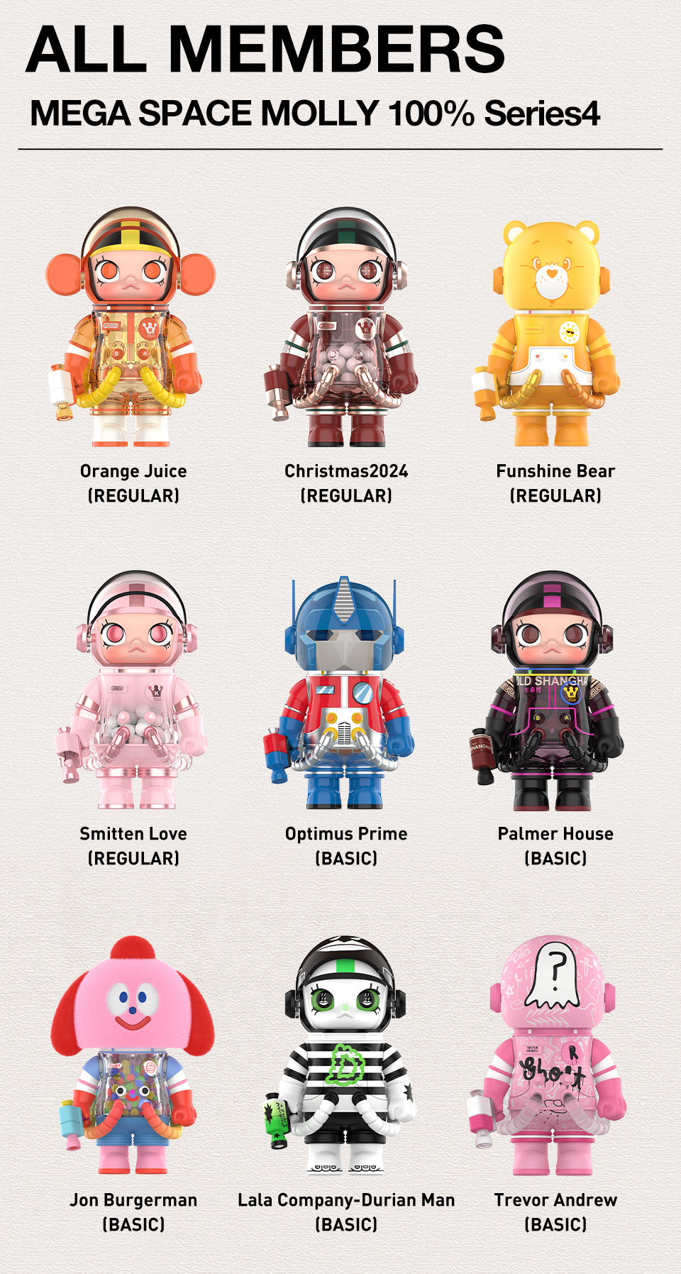 POP MART MEGA SPACE MOLLY 100% Series4（whole set） | Shopee Thailand