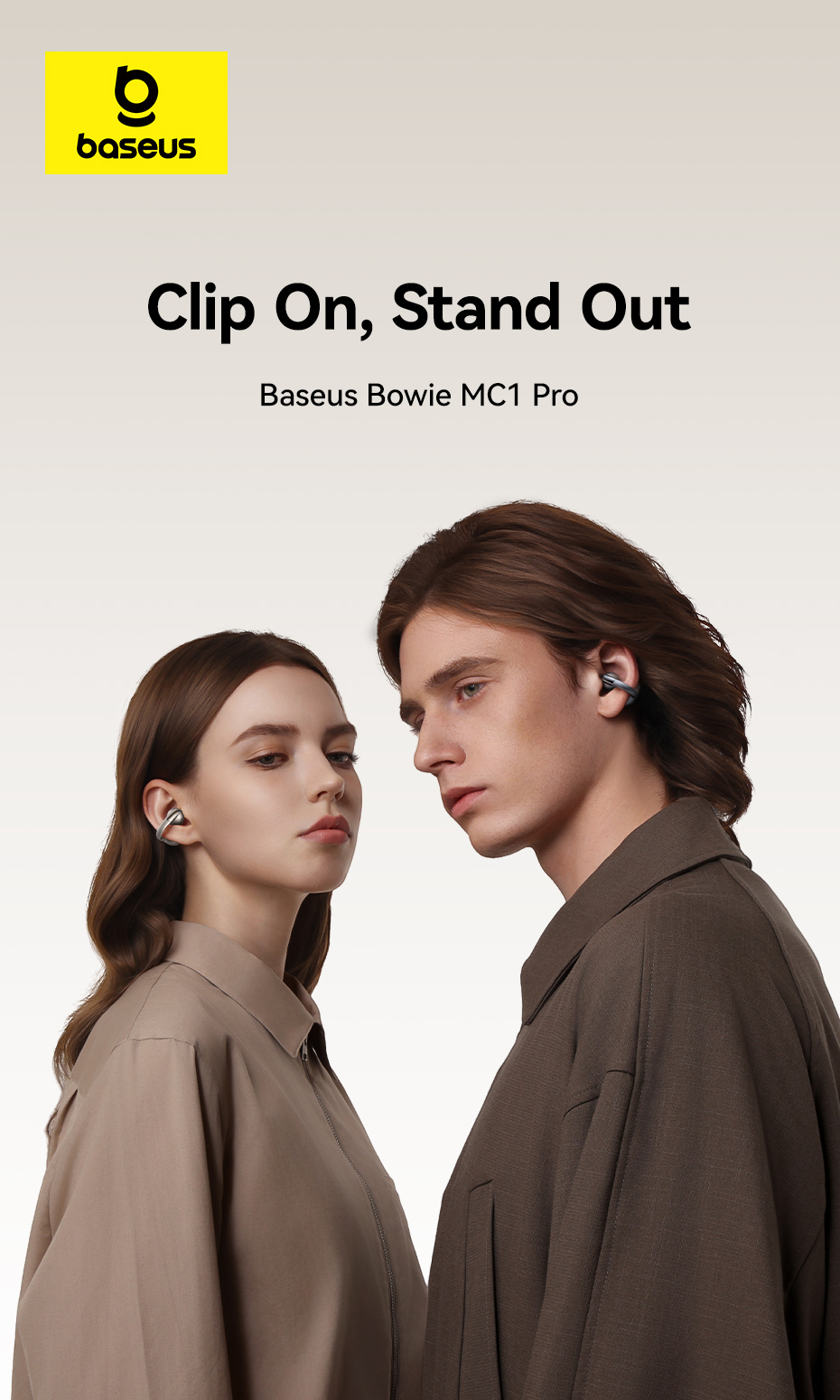 Baseus หูฟังบลูทูธไร้สาย รุ่น Bowie MC1 Pro Open-Ear True Wireless Earbuds | Shopee Thailand