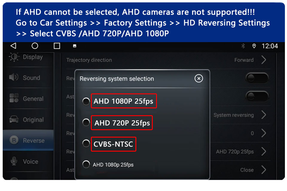 4 PIN Golden CVBS AHD 1080P Dynamic Trajectory กล้องมองหลังรถยนต์ ...