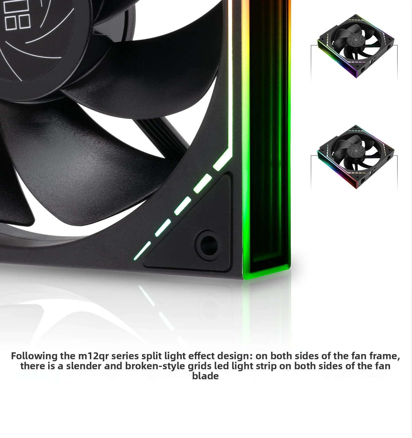 Thermalright TL-M12Q ARGB 120 มม.พัดลมไร้สาย Splicing CPU พัดลม ARGB แช ...