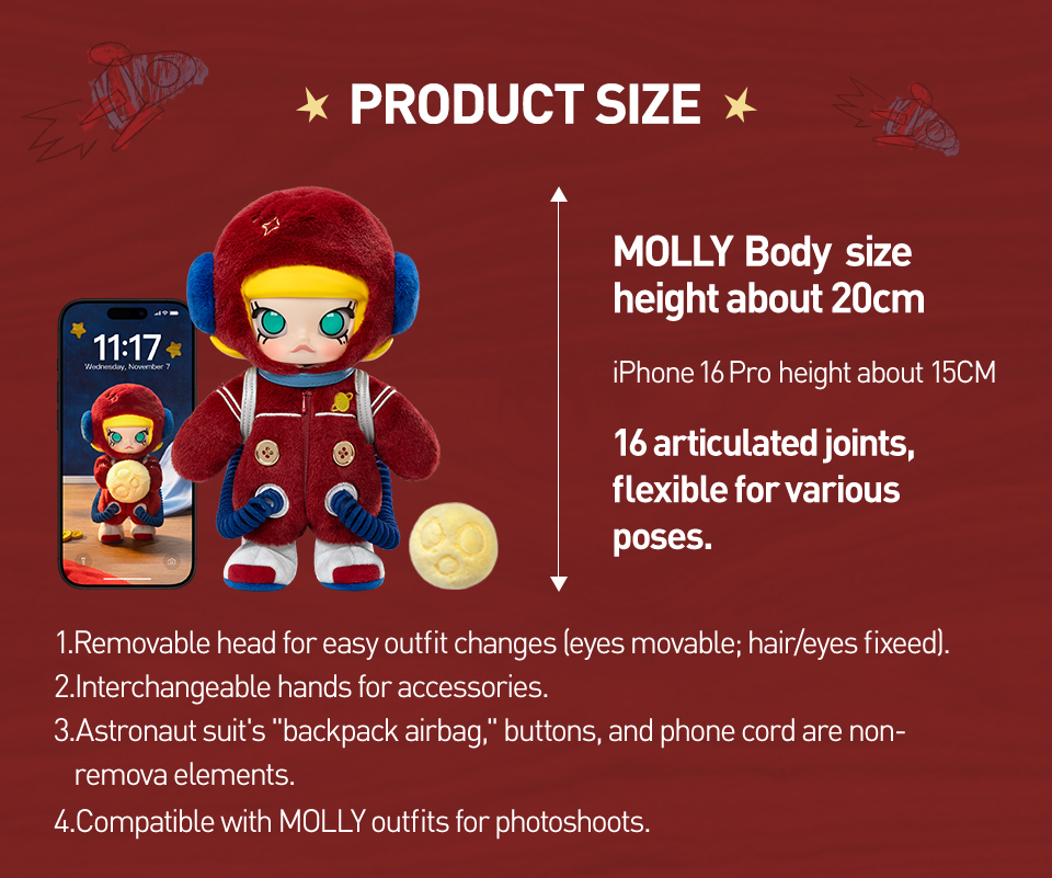 POP MART MOLLY Hello, Moon 1/8 Action Figure | Shopee Thailand