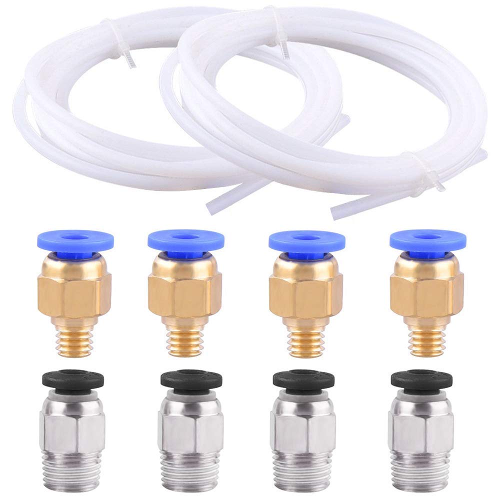【UniTak3D】2M PTFE Bowden Tube - 2mm I.D. 4mm O.D. (with PC4-M6 quick ...