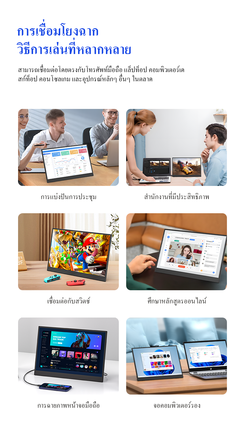 BEEX 16 HD Portable Gaming Monitor, 100% sRGB, 1200P HDR 16:10aspect ...