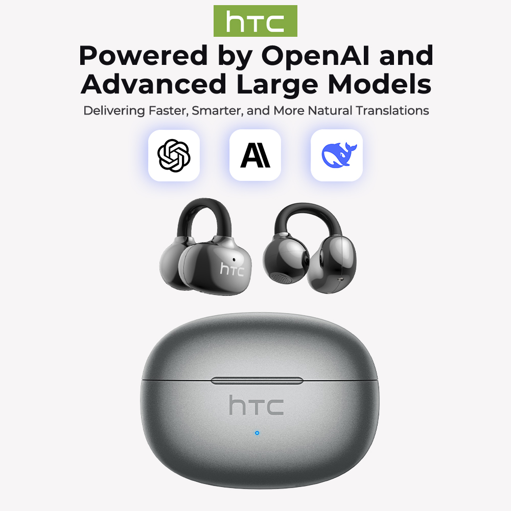 HTC NE55 ชุดหูฟังแปลบลูทูธ 6.0 คลิปหู การส่งสัญญาณ HD และการยกเลิกเสียง ...