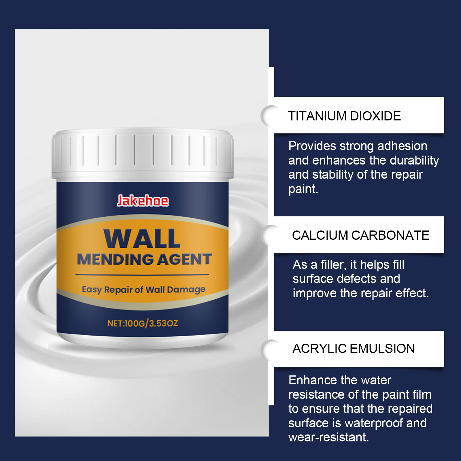 One Piece 100g Jakehoe Wall Mending Agent Easy Repair Of Wall Damage ...