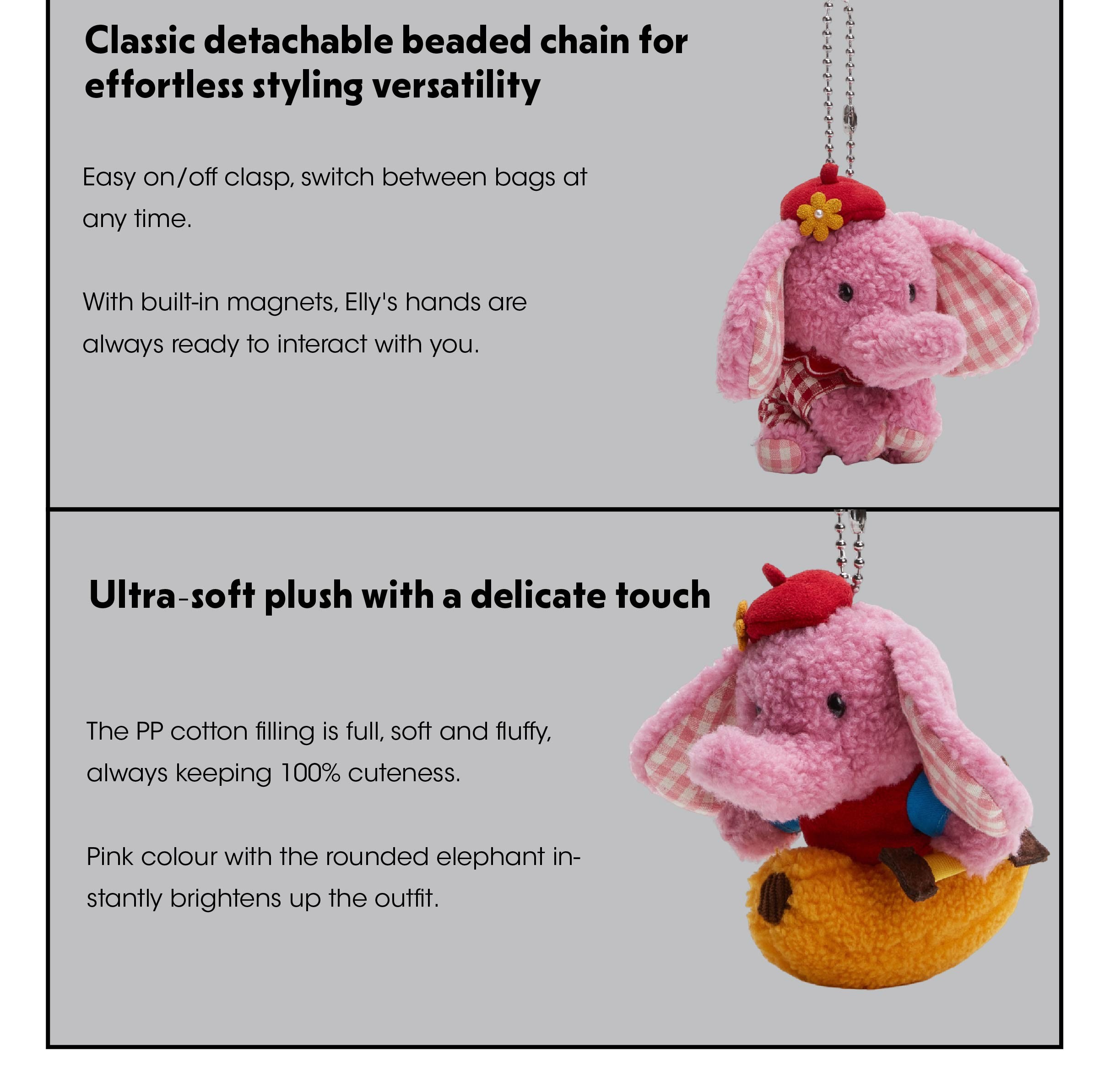 Tagi. "Thai Thai" Elly Pink Elephant Pendant พวงกุญแจตุ๊กตาช้างชมพูขนนุ่ม เอลลี่ | Shopee Thailand