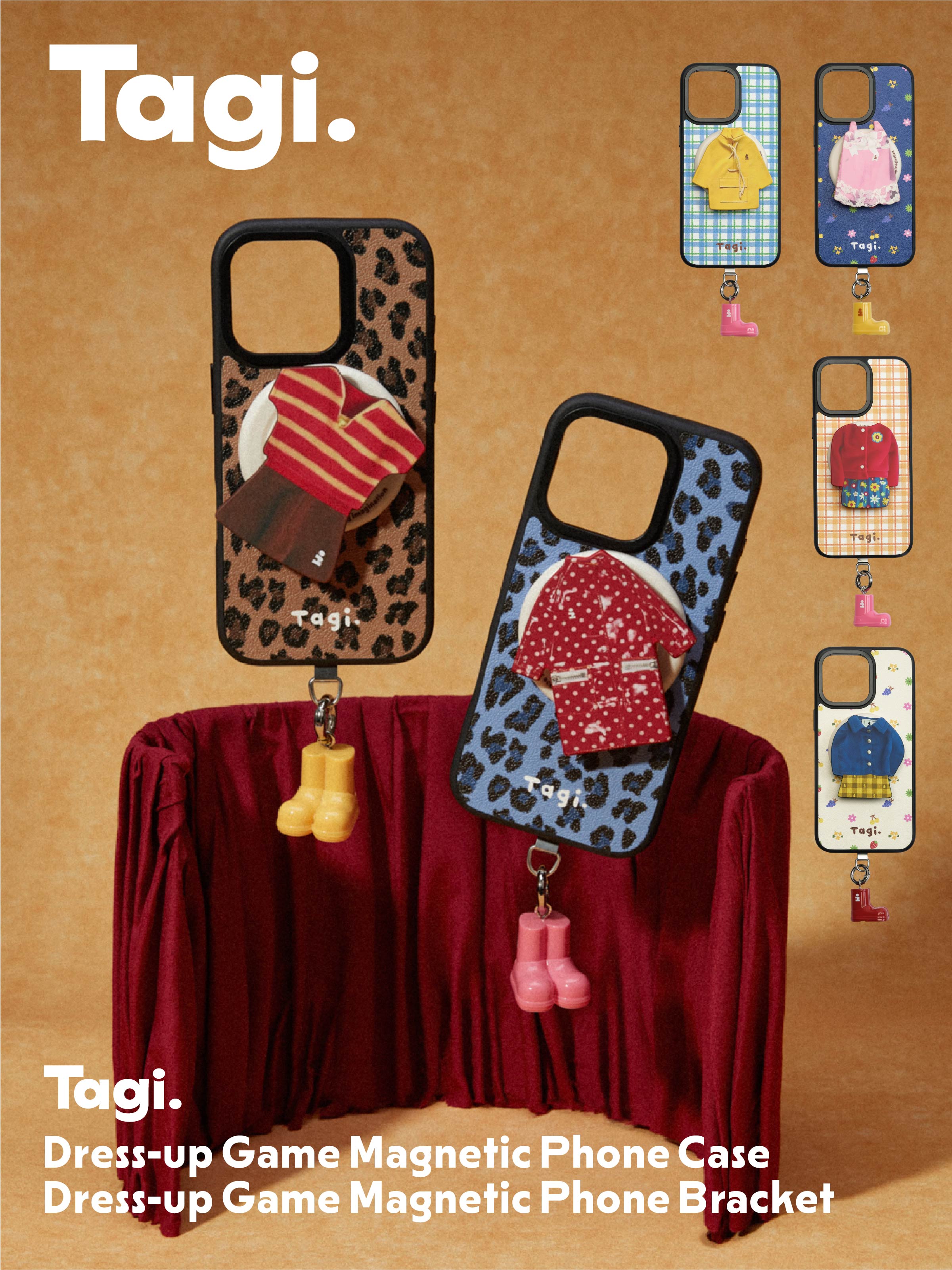 Tagi. Dress-up Game Leather Magnetic Phone Case เคสแม่เหล็กมือถือธีมเกม ...