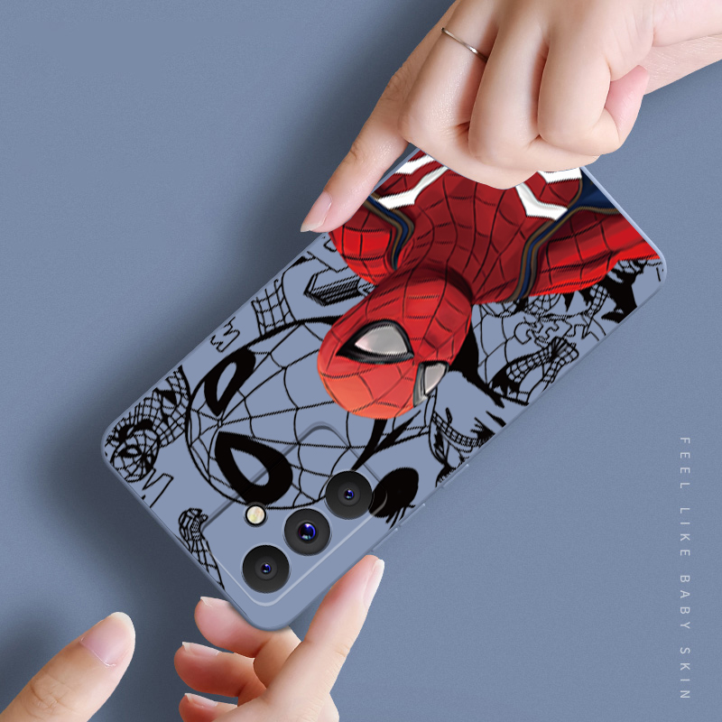 Samsung A17 5G A07 Case Spider Man Marvel Silicon Case Cute Simple Case Soft Cover | Shopee Thailand