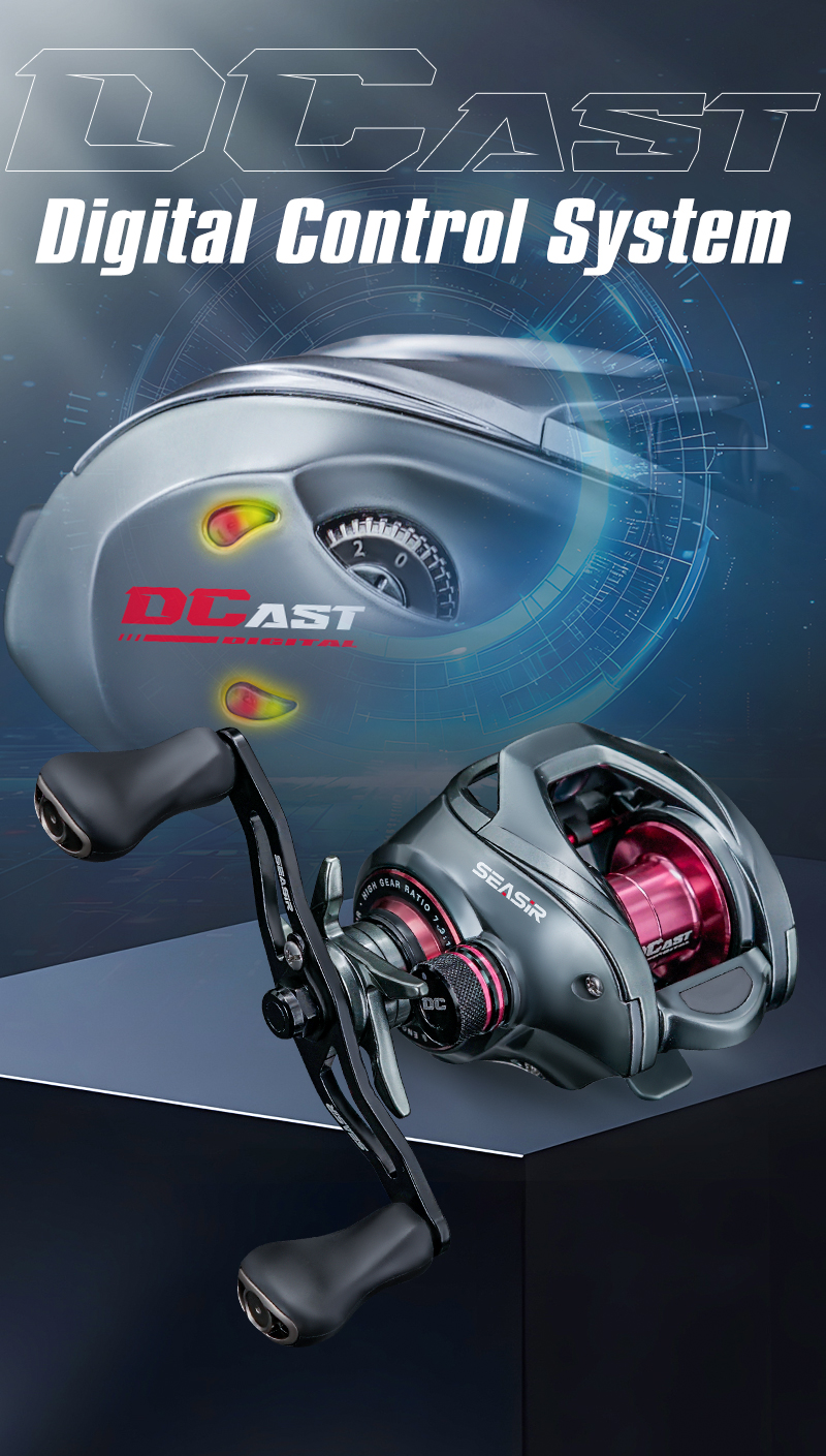 SEASIR DCAST DC Baitcasting ตกปลา Reel Digital Control long cast ...
