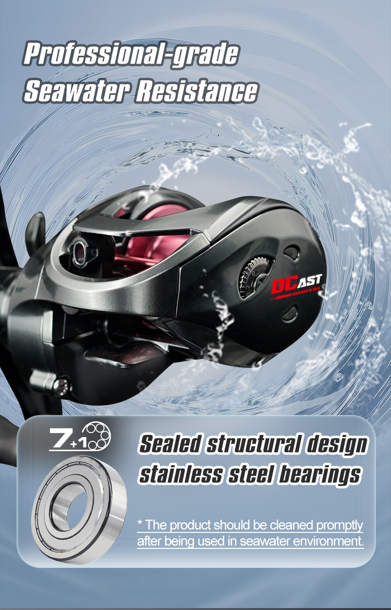 SEASIR DCAST DC Baitcasting ตกปลา Reel Digital Control long cast ...