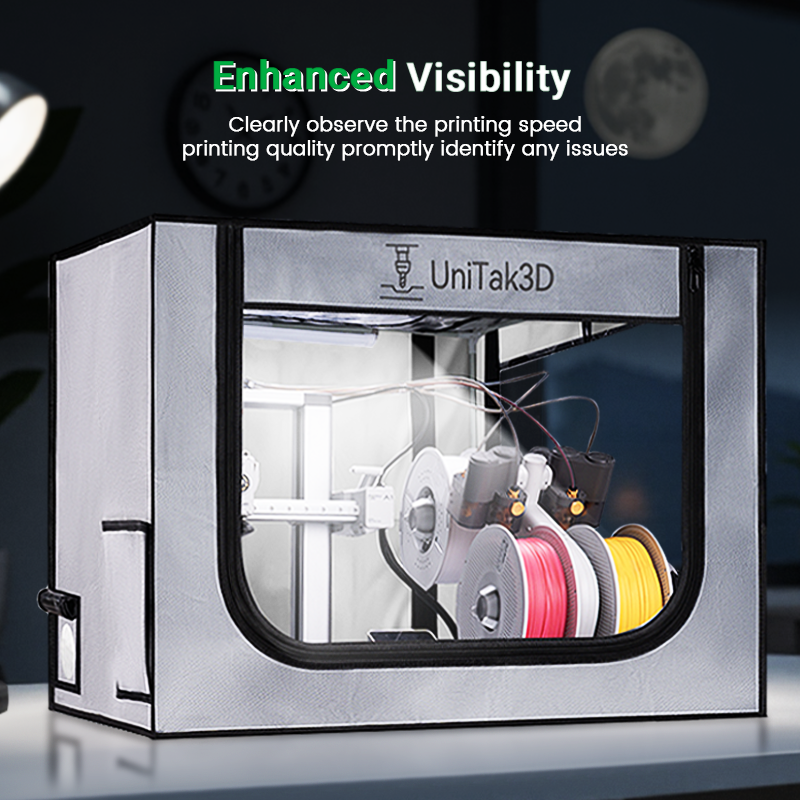 【UniTak3D】3D Printer คอก for Bambu Lab A1 Combo,ตู้ทนไฟและกันฝุ่นขนาด ...