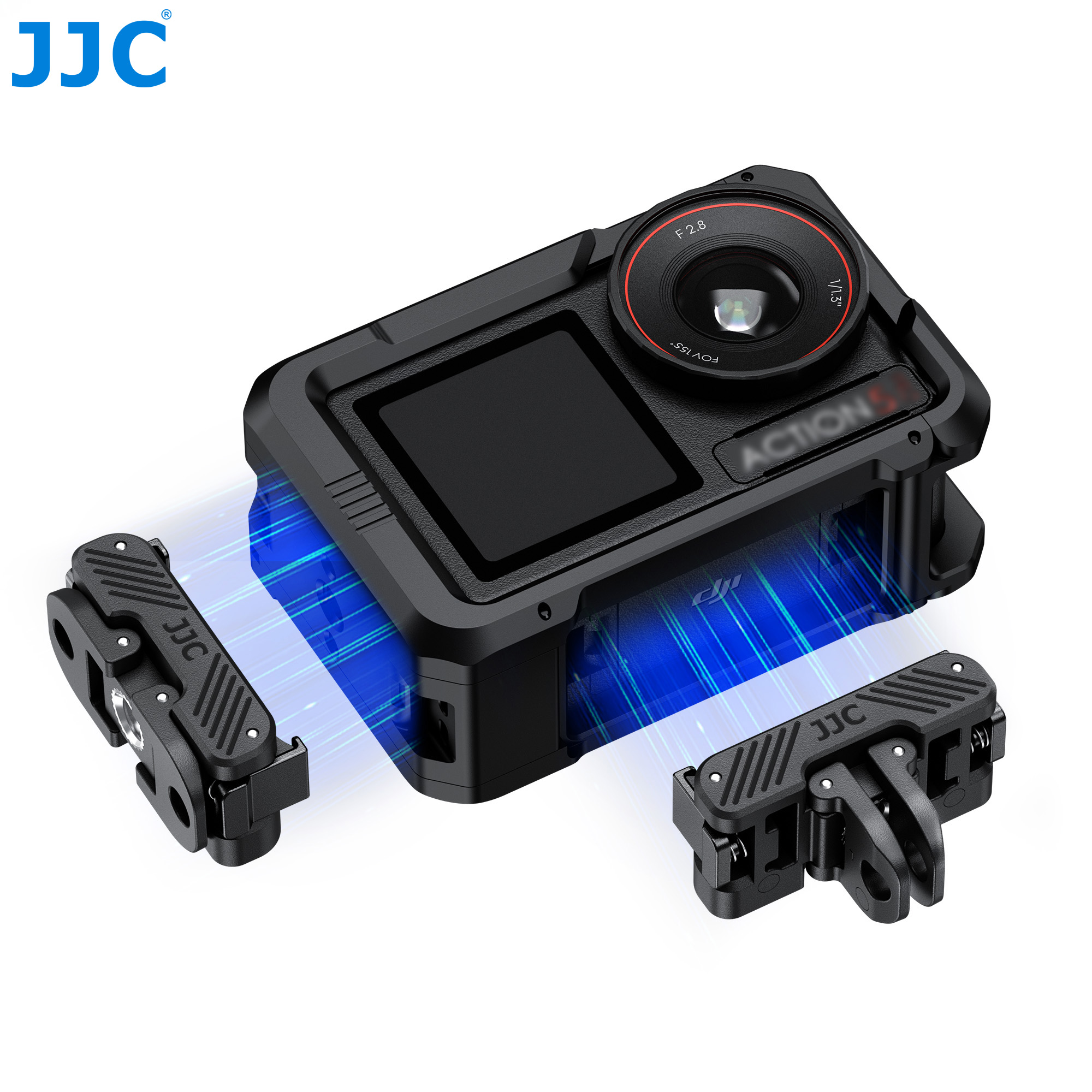 JJC Magnetic Quick Release Adapter Mount สําหรับ DJI OSMO 360/Action 5 Pro, อลูมิเนียมอัลลอยด์ ...