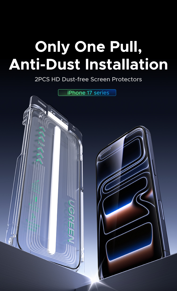 UGREEN Glass Screen Protector Ultra-clear Dust-proof Tempered Glass HD ...