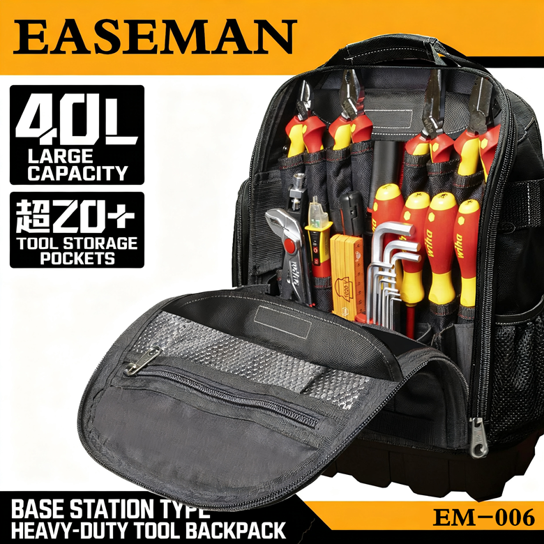 Easeman EM-006 กระเป๋าเป้สะพายหลัง แบบหนา อเนกประสงค์ ทนทาน แขวนเร็ว สําหรับช่างไฟฟ้า | Shopee ...