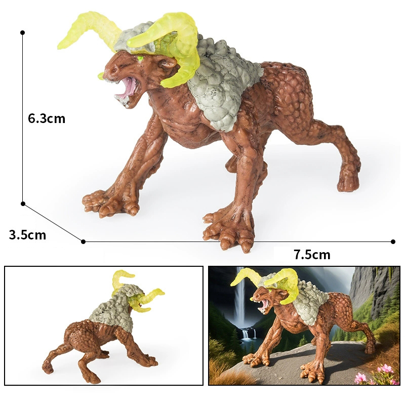 จําลองหิน Bull Chimpanzee Black Panther Monster สัตว์รุ่นเด็ก ...