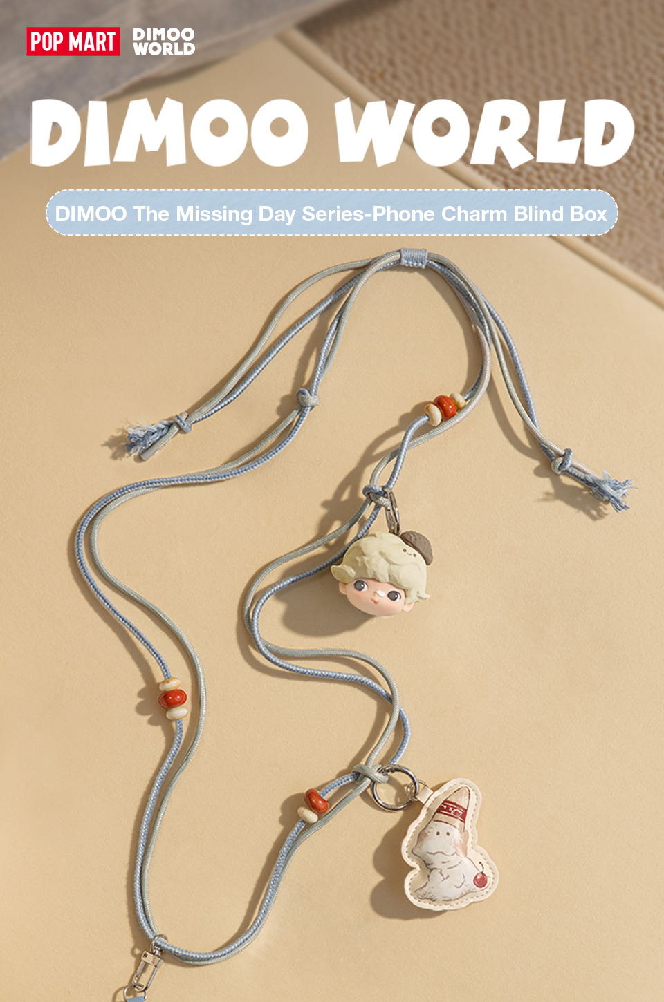 POP MART DIMOO The Missing Day Series Figures-Phone Charm Blind Box ...