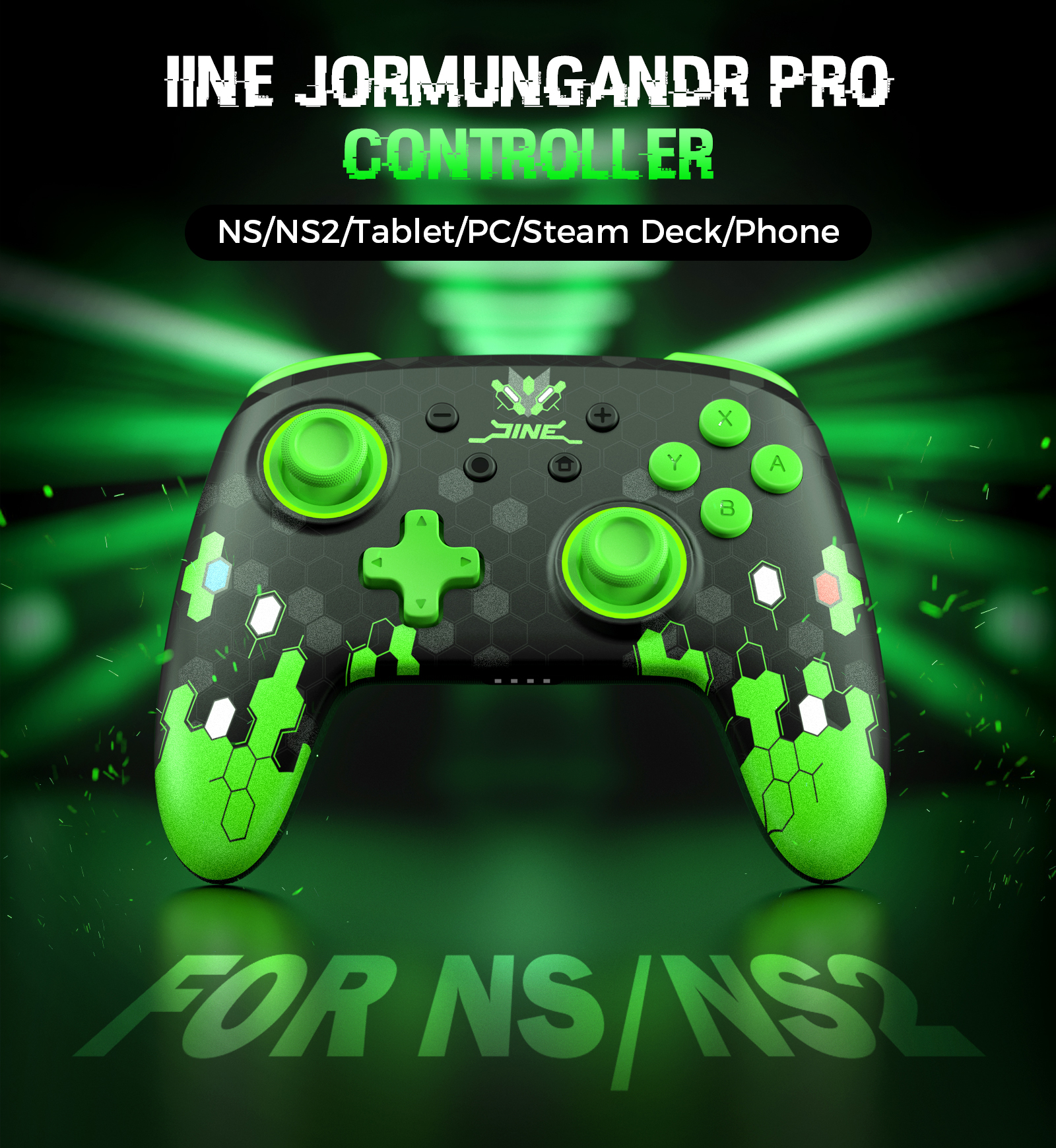 IINE Jormungandr Series สําหรับ NS2 :Pro Controller / เคสป้องกัน/ Thumb Grips (ชุด 8 ชิ้น)/ เคส ...