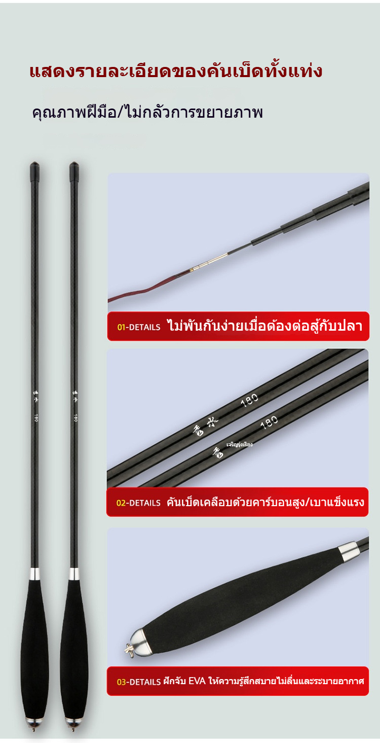 ชุดเบ็ดตกปลา Fishing Pole Spincast Fishing Reel เบ็ดตกปลาครบชุด 1.5/ 1 ...