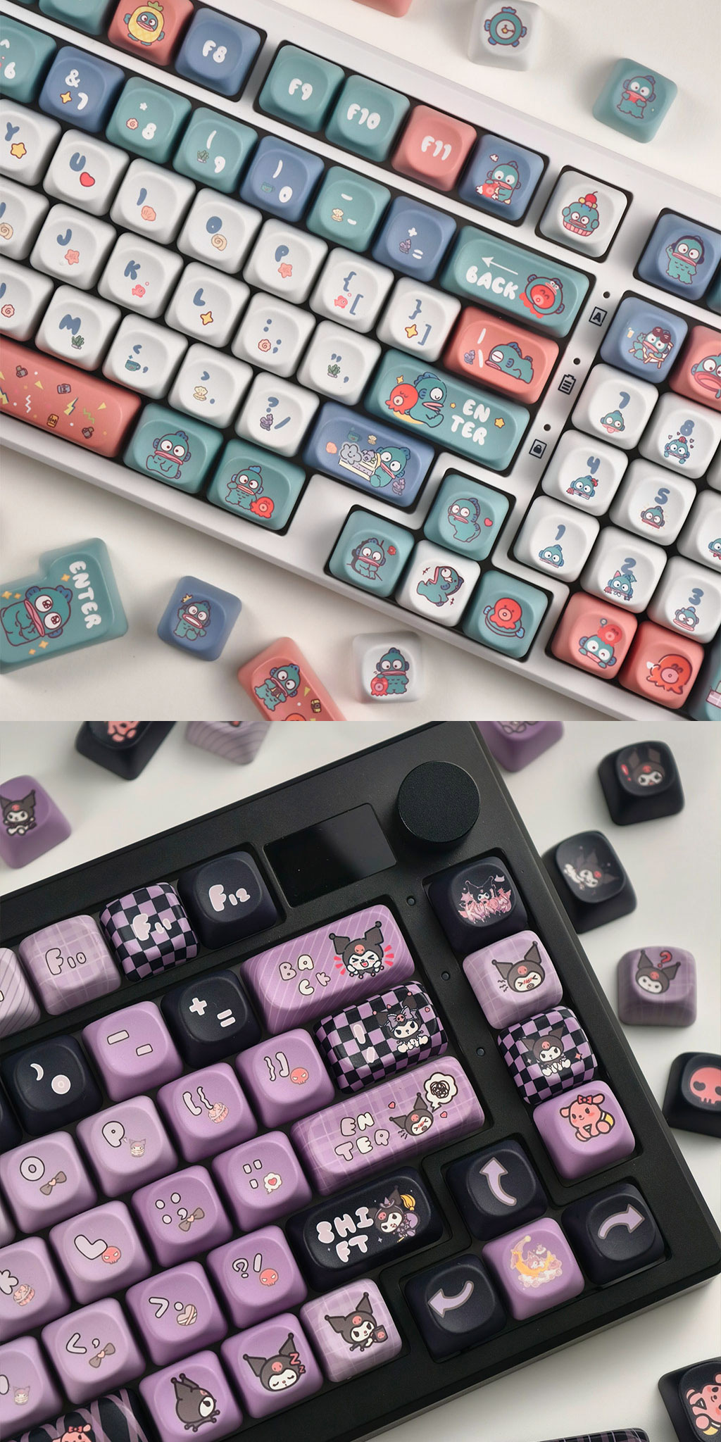 Sanrio Family Keycaps MOA โปรไฟล์ 130 คีย์ PBT Dye Sublimation Aula F75 ...