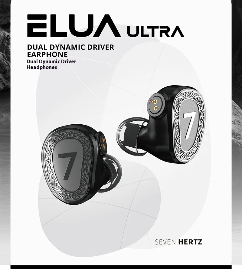 7Hz Elua Ultra Dual Dynamic Driver หูฟัง 2DD 3.5 มม.เป้าหมายโค้งการปรับ ...