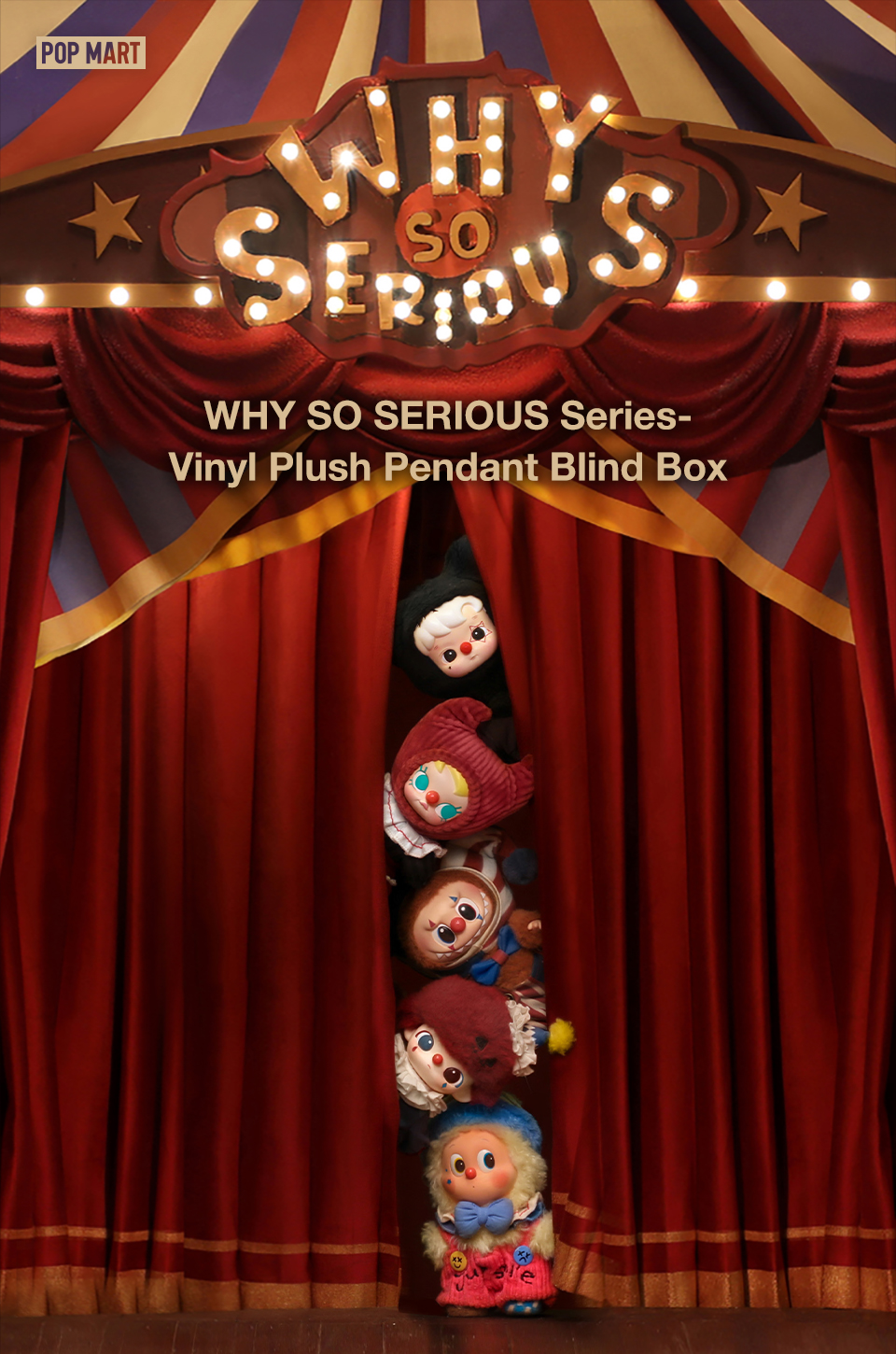 POP MART WHY SO SERIOUS Series-Vinyl Plush Pendant Blind Box Birthday ...