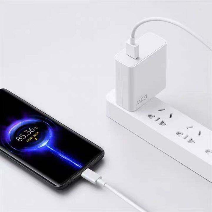 Xiaomi 120W ชุดชาร์จ สายชาร์จ+หัวชาร์จ Fast Charger Charging USB to ...