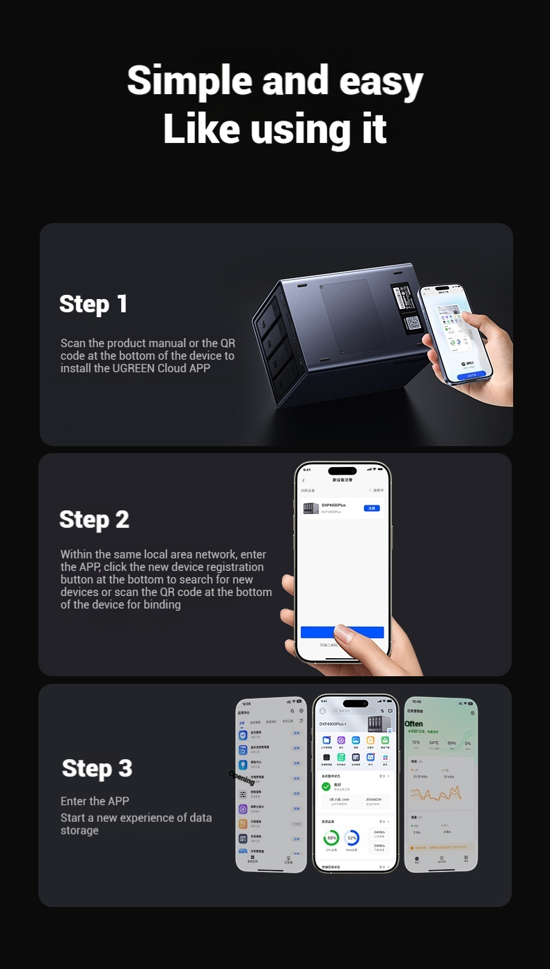【NAS】UGREEN Private Cloud DXP4800Plus - Four-drive 10-Gigabit Home Network Storage | Shopee Thailand