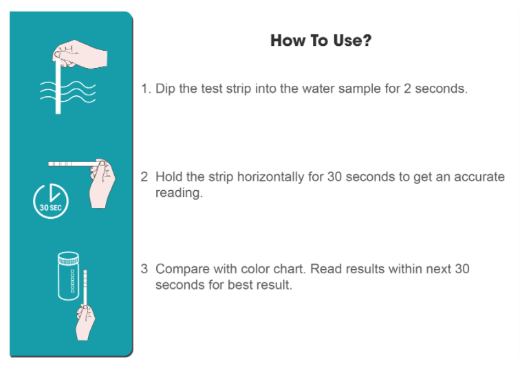 100 ชิ้น Heavy Metal Water Test Strips Manual Iron Copper Mecury Lead ...