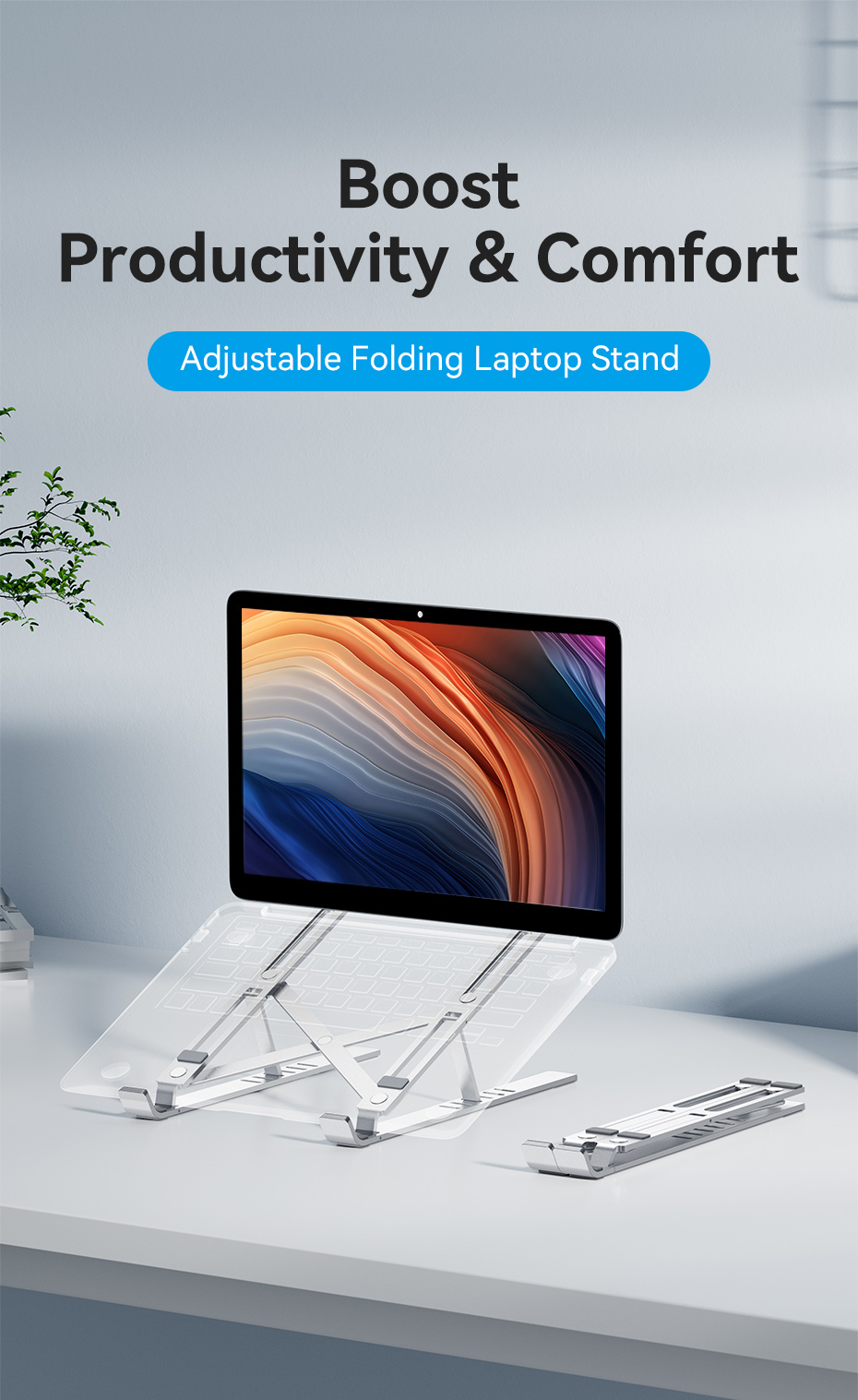 Vention Laptop Stand Adjustable Foldable Laptop Holder riser Stand ...