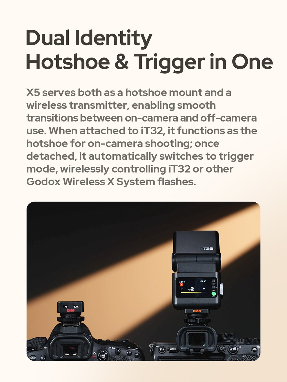 Godox IT32&X5 IFlash กล้องแฟลชหนึ่งระบบสร้างขึ้นสําหรับ TTL HSS ทั้งหมด ...