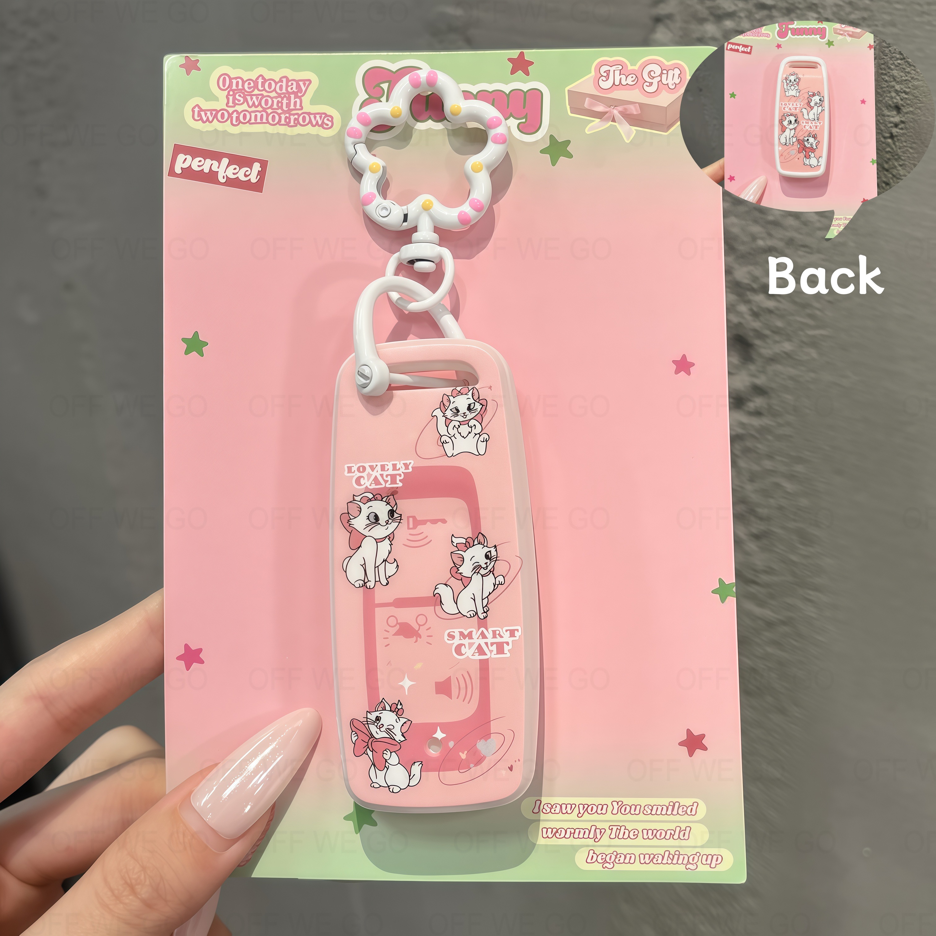 OFF WE GO TPU ฝาครอบกุญแจพิมพ์ลาย Marie the Cat สําหรับ HONDA Vario 160 ...