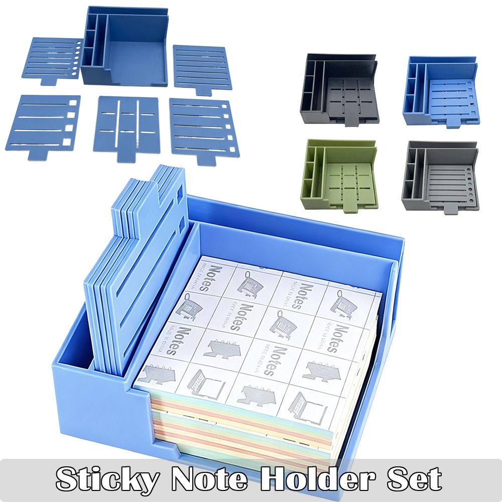 ELLIEJAM Sticky Note Holder Set, Sticky Note Storage Tools Dispenser ...