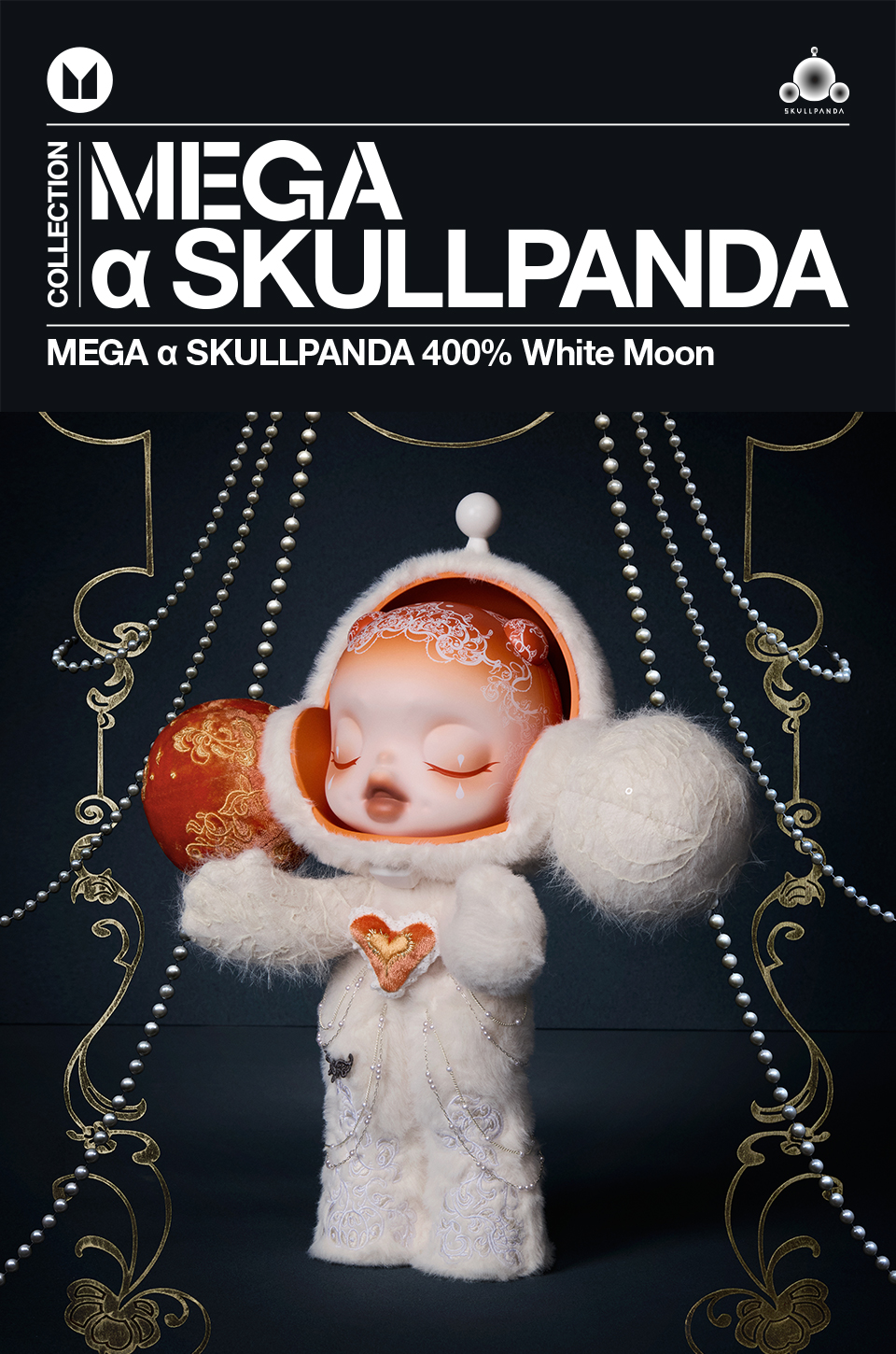 POP MART MEGA α SKULLPANDA 400% White Moon | Shopee Thailand