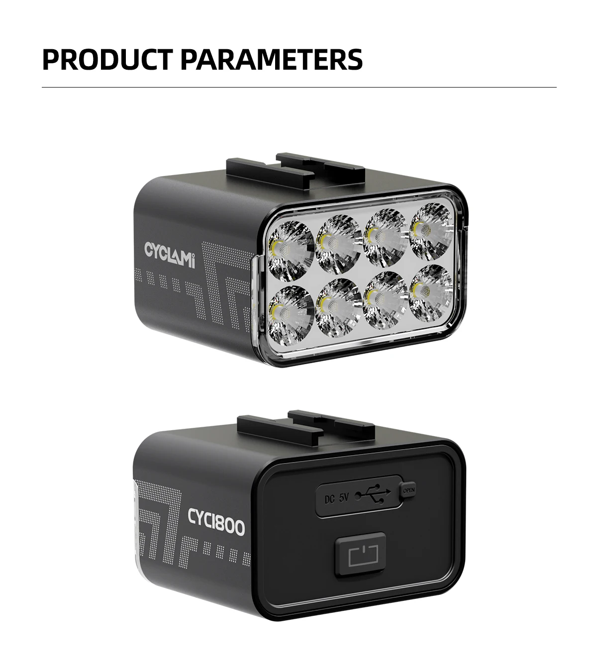 ไฟหน้าจักรยานแบบไร้สาย ควบคุมด้วยรีโมท LED 1800 Lumens ทำจากอลูมิเนียม ...