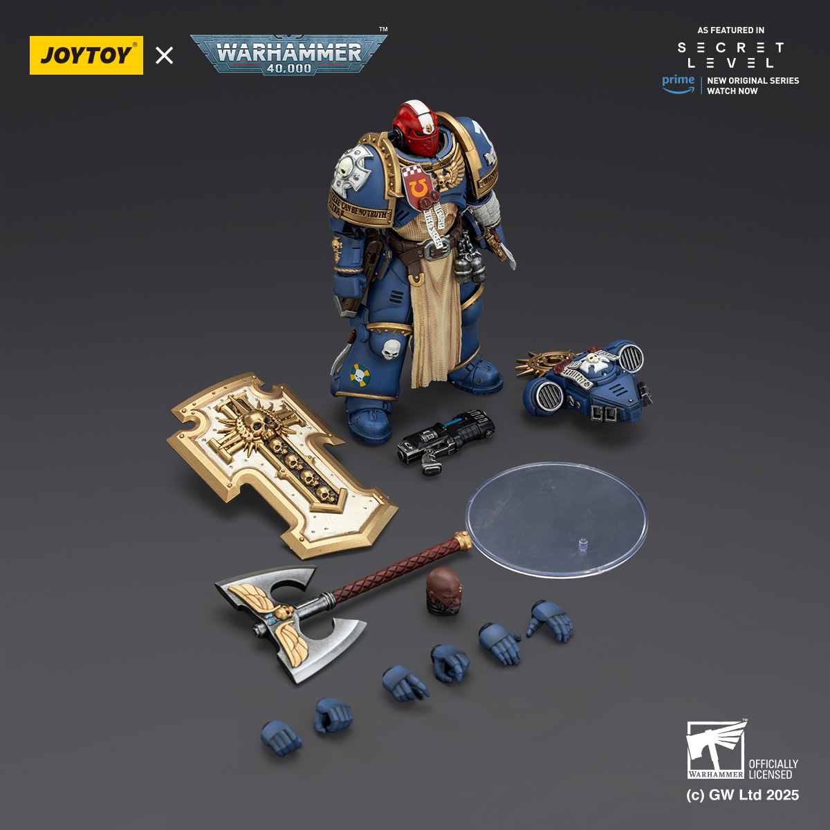 HIPLAY JOYTOY Warhammer Ultramarines Metaurus / Levantus / Torvald 1/18 ...