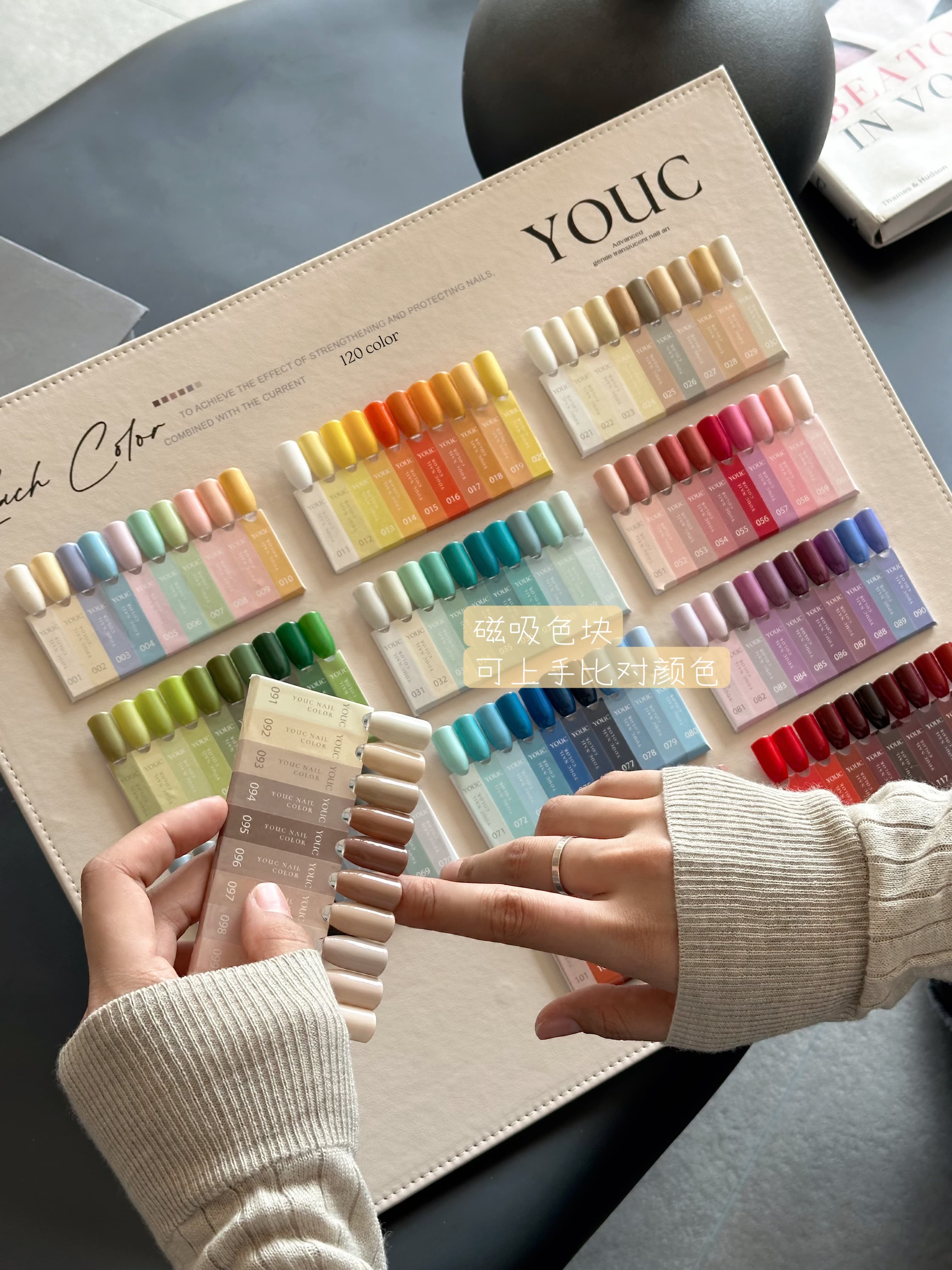 สีเจลสีพื้น YOUC 120 สี ชุดสีเจลเปิดร้าน ฟรีชาร์ตสี ฟรี Base+top เนื้อ ...