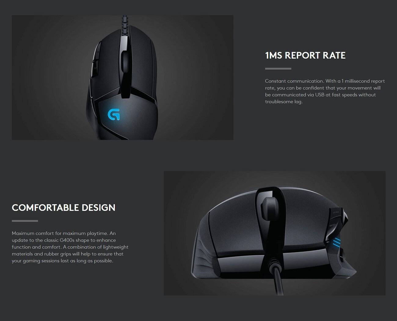 G402 เมาส์เล่นเกม Hyperion Fury FPS 4,000 DPI (เมาส์สําหรับเล่นเกม ...