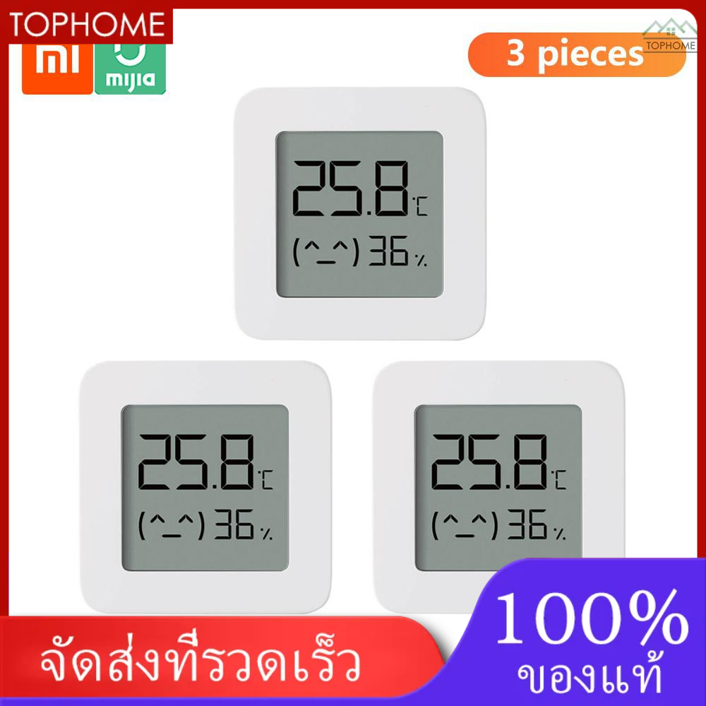 3PCS Xiaomi เครื่องวัดอุณหภูมิและความชื้น Mijia Square Temperature and ...