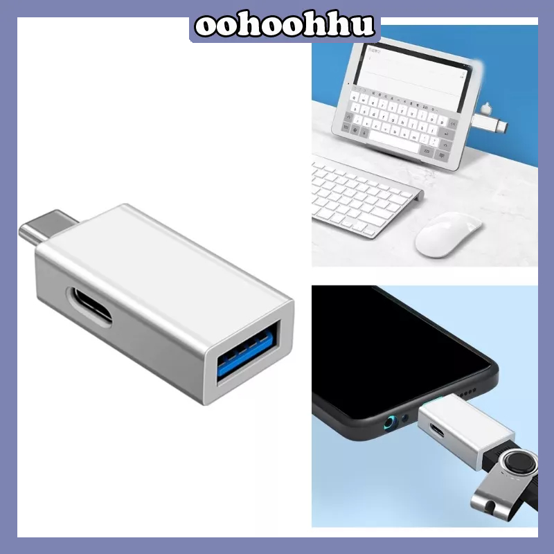Ooh อะแดปเตอร์แปลง USB 3.0 เป็น USB Type C พร้อมพอร์ตชาร์จ USB C ตัวผู้ ...