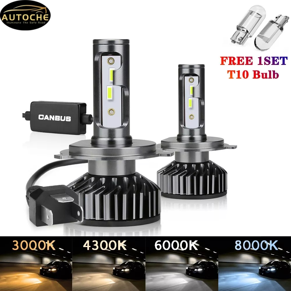 1 คู่ หลอดไฟหน้ารถยนต์ LED 12000LM CSP H4 H7 H11 H27 9005 HB3 9006 HB4 H1 LED หลอดไฟตัดหมอก ...