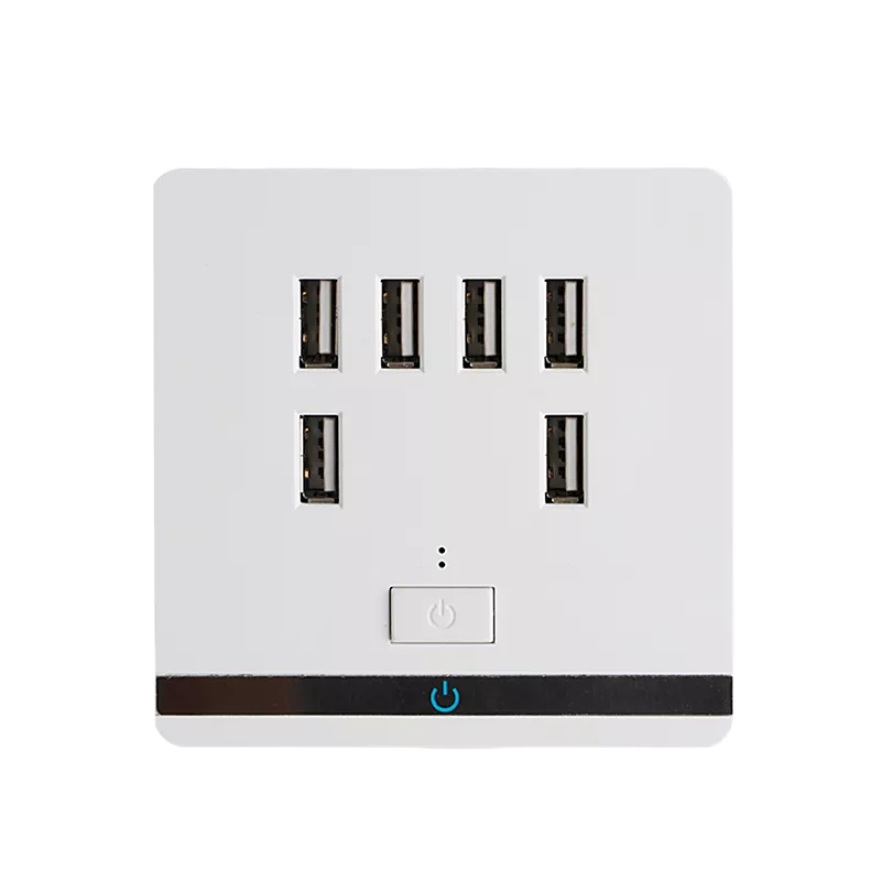 Ooh 3.4A 6 พอร์ต USB ชาร์จผนังเต้าเสียบปลั๊กไฟเต้ารับซ็อกเก็ตแผงสวิตช์ ...