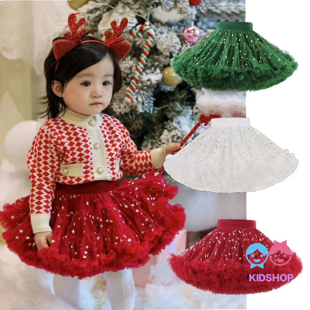กระโปรงเจ้าหญิง ลายคริสต์มาส ดาว กระโปรงตูตู สําหรับเด็กผู้หญิง ...