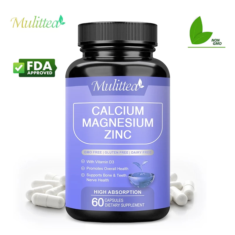 Mulittea Calcium Magnesium Zinc Hard Capsules แคลเซียมแมกนีเซียมสังกะสี ...