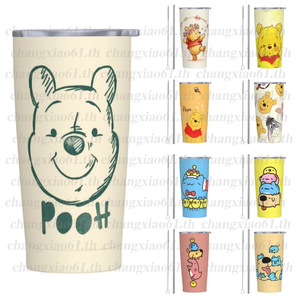 Disney แก้วกาแฟ พร้อมหลอดดูด ลายหมีพูห์ BUGCAT CAPOO 20 ออนซ์ 304 ด้านนอก 201 | Shopee Thailand