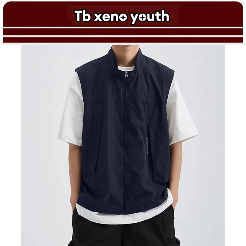 Tb xeno youth Mens Vest Functional Outdoor Pocket Cargo แขนกุดหลวมสบายๆบางขนาด M-3XL | Shopee ...