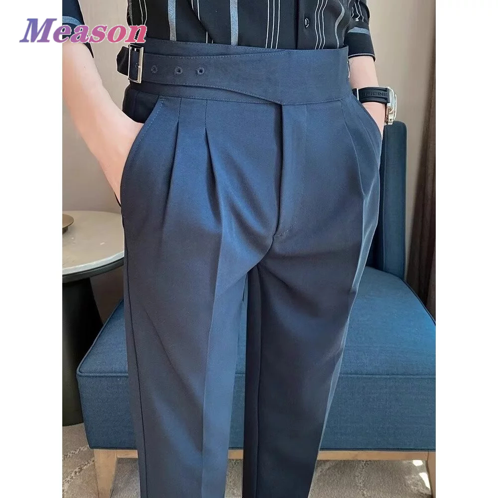 Meason เมสัน กางเกงสไตล์เกาหลีสําหรับผู้ชาย หลวมและสบาย กางเกงลําลอง ...