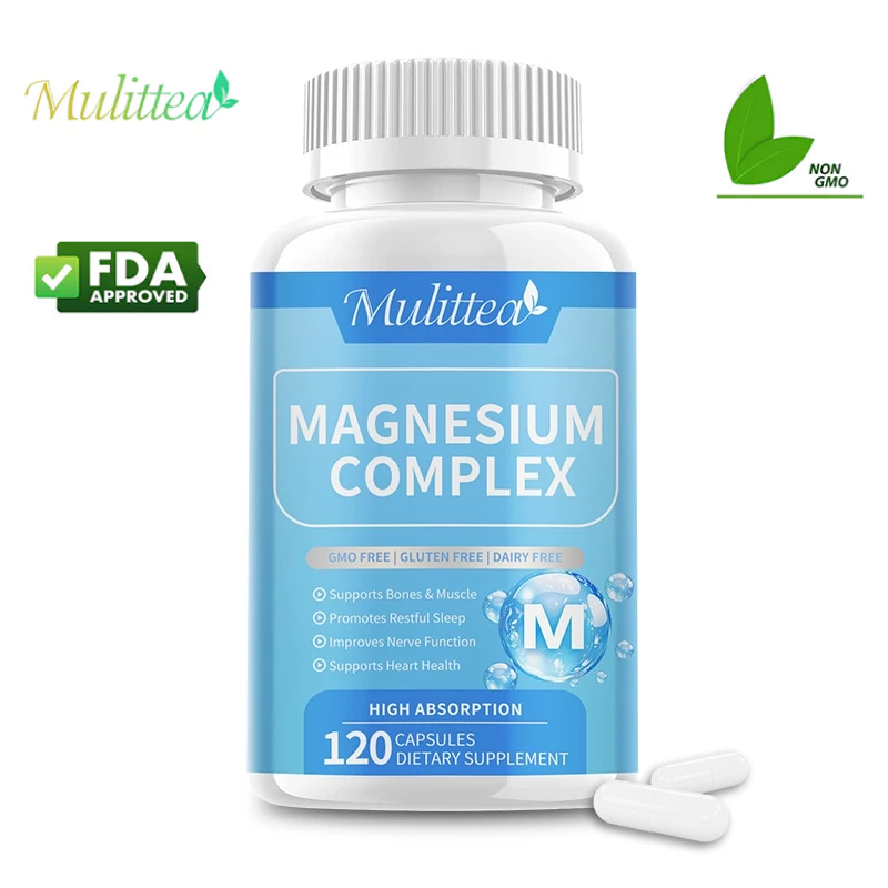 Mulittea magnesium Complex Hard Capsules รองรับกระดูก กล้ามเนื้อ นอน ...