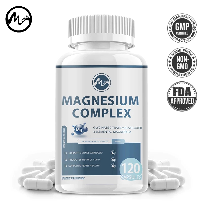 Minch Magnesium Complex Capsules Glycinate,Citrate,Malate,Taurate พร้อม ...